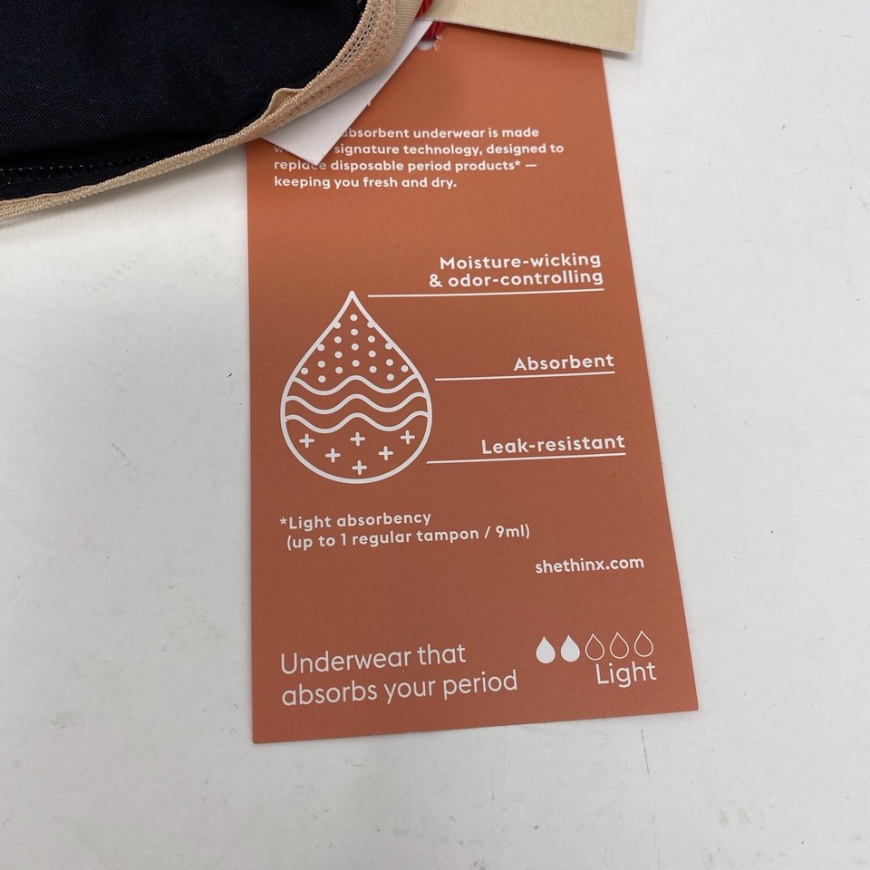 NWT Thinx Period Cheeky Underwear Panties Small Moderate Light ...