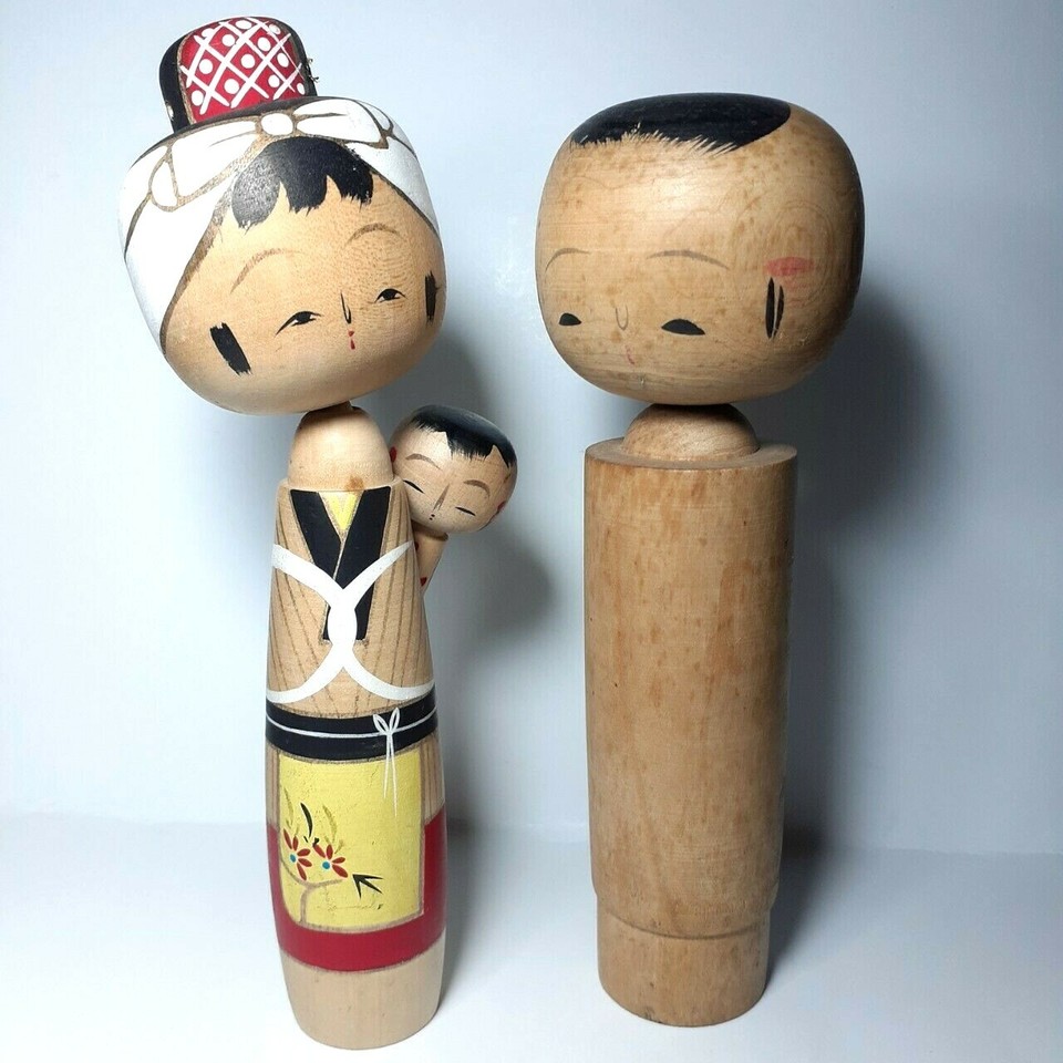 FamilyJapanese Vintage Wooden Doll Japan Oshin Kokeshi Nodding head | eBay