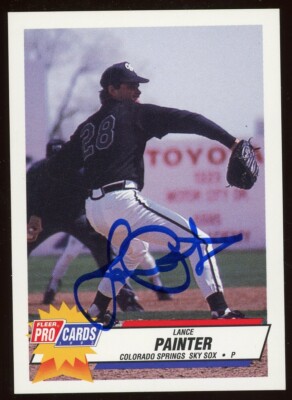1993 Colorado Springs Sky Sox LANCE PAINTER Signed Card autograph AUTO ...