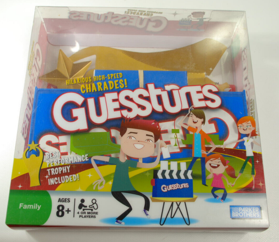 Parker Brothers GUESSTURES Game of High Speed Charades Hasbro 2008 ...