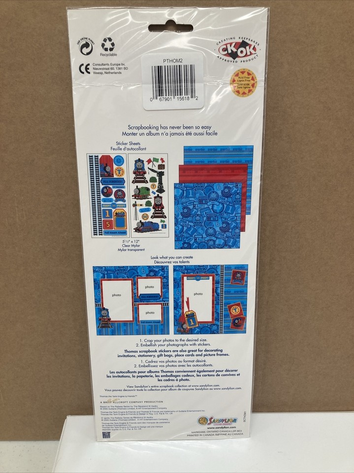 Thomas & Friends Tank Train Engine Scrapbook Stickers Percy Cranky ...