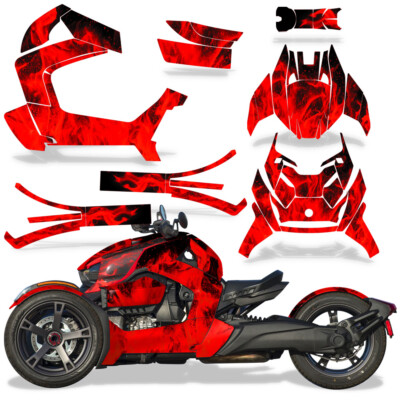 2019-2024 Can-Am Ryker Non Rally & Rally 19-21 Flames Graphic Stickers ...
