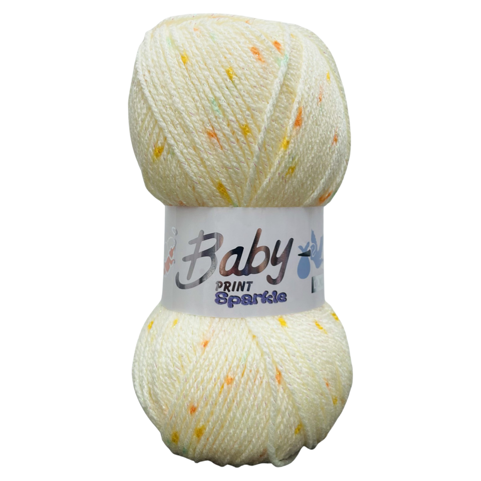 Baby Wool, Soft DK Double Knitting Yarn, Woolcraft Baby Prints Sparkle ...