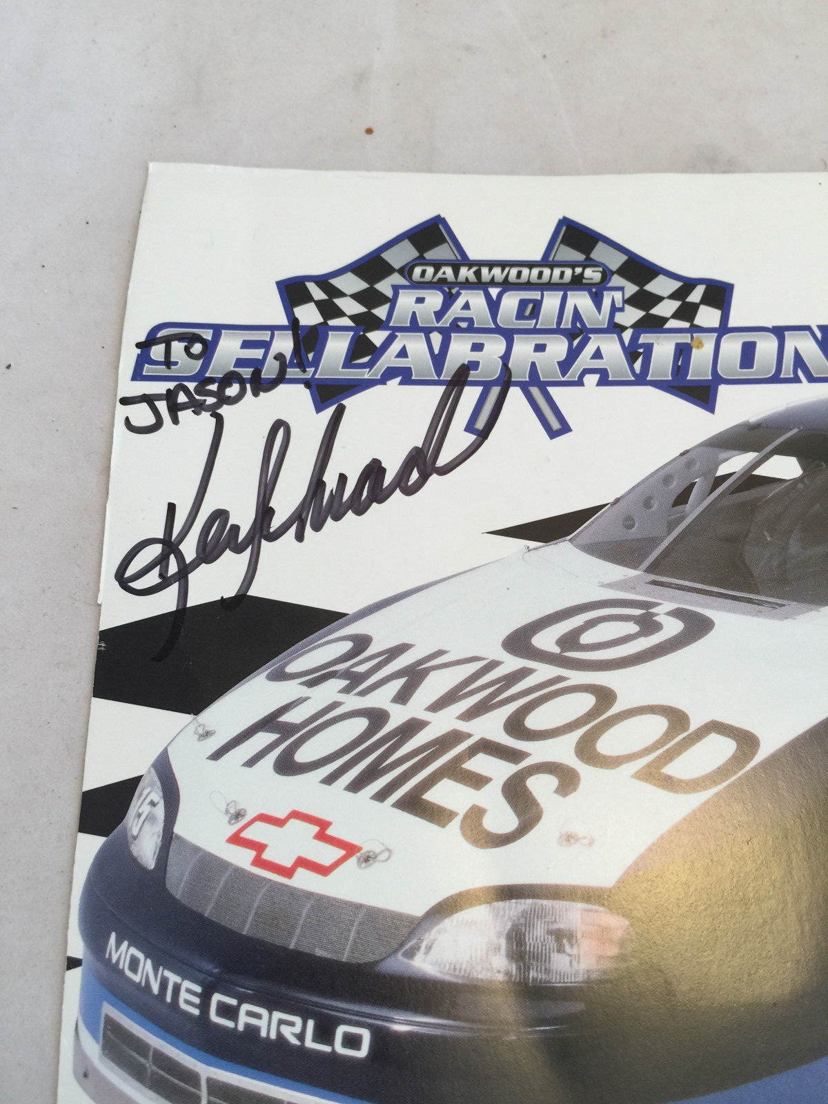 Ken Schrader #15 Oakwood Homes Signed Signature Card NASCAR Racing Race ...