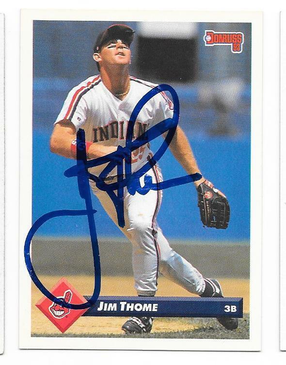 JIM THOME 1993 DONRUSS AUTOGRAPHED SIGNED # 171 INDIANS HOF | eBay