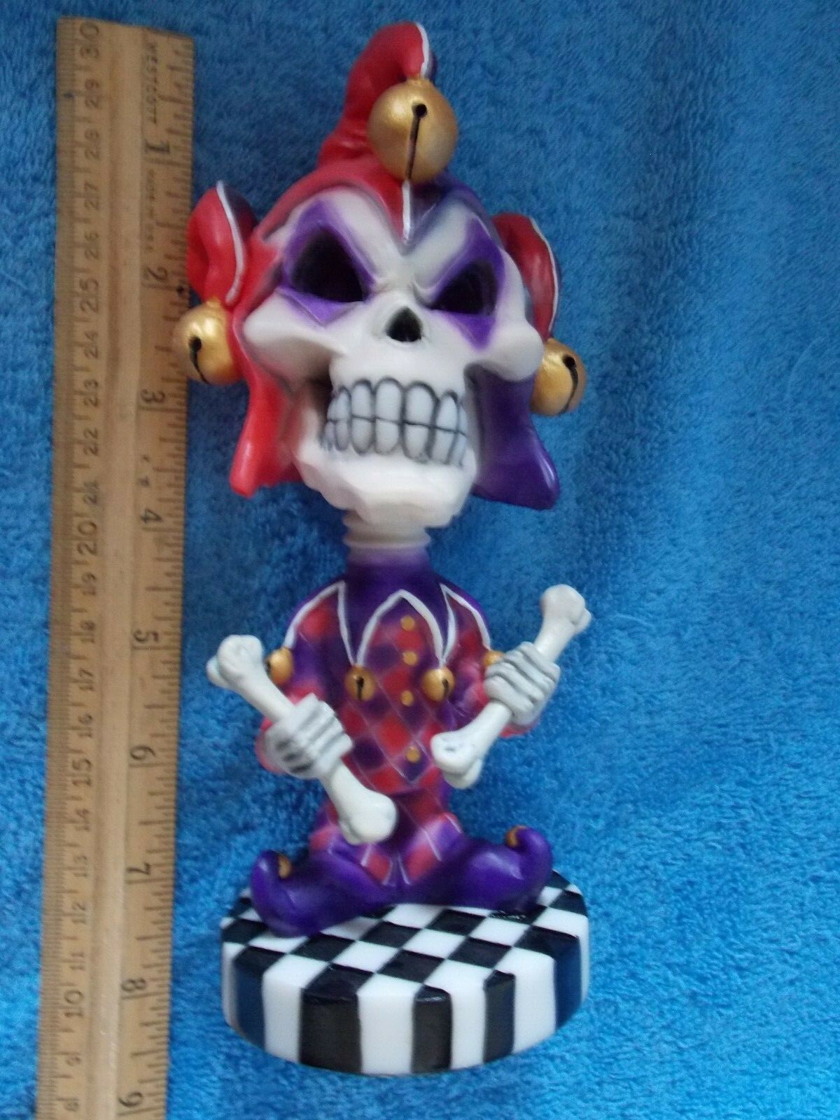 2002 Adams Apple Jester Skull Bobblehead Figurine | eBay