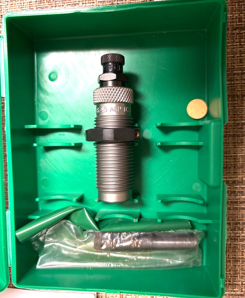 RCBS 18912 .45 ACP RN SWC 3 Die Carbide Set-Crimp Die- Shell Holder ...