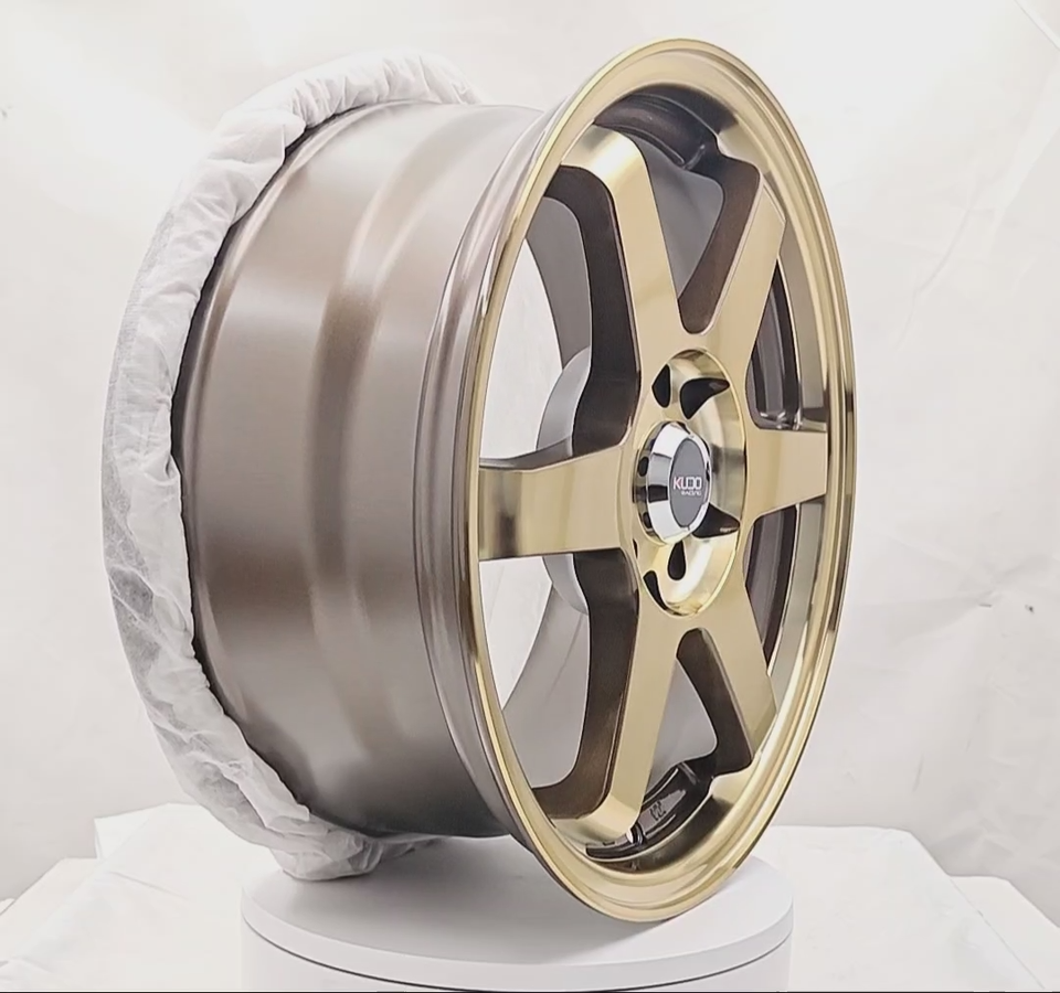 Kudo Racing Conqueror 16x7 5x100 5x114.3 Bronze Wheels Rims Honda Civic ...