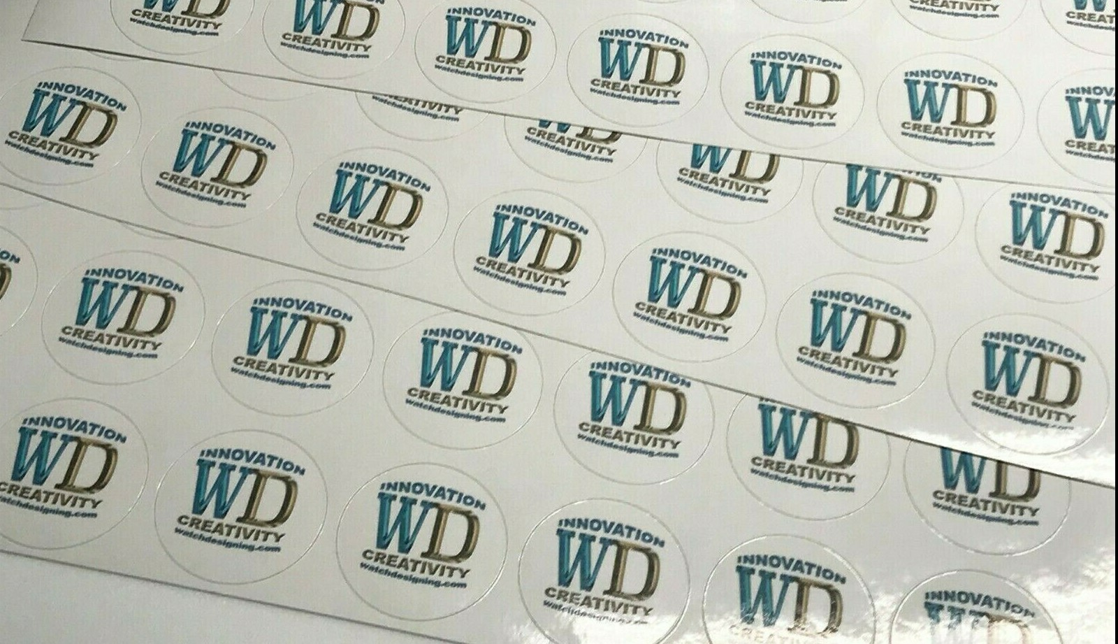 60 Custom Stickers Glossy Round 1" Diameter Personalized Labels Logo ...