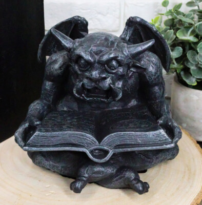 Ebros Gothic Horned Spell Reading Gargoyle Ward Figurine Sculpture ...