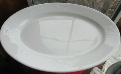 ANTIQUE T & R BOOTE IRONSTONE FLORAL WHITE 17"X12 1/2" DEEP 1 1/2 ...