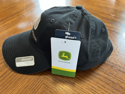 NWT Ahead Performance John Deere Black Baseball Hat Ladies Fit Cotton ...