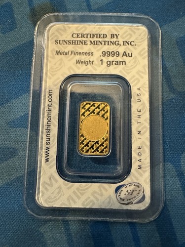 1 Gram .9999 Gold Bar SMI Sunshine Mint A083221 | eBay