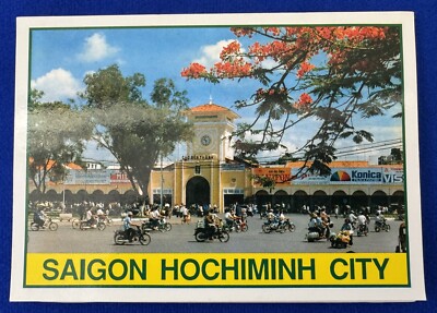 Vintage Saigon Ho Chi Minh City Vietnam Postcard Cover & City Map ...