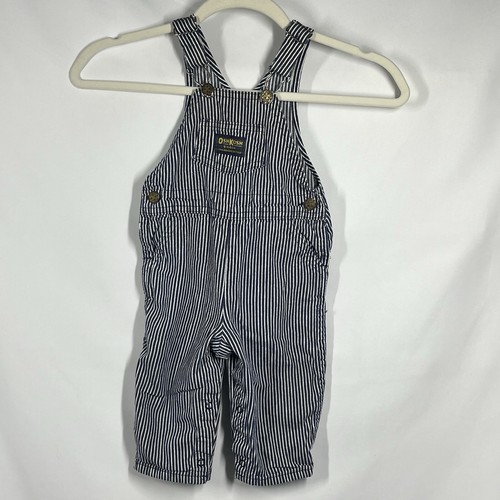 Osh Kosh B'Gosh Engineer Overalls 18m Blue White Stripe Denim USA ...