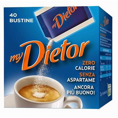 DOLCIFICANTE DIETOR 40 BUSTINE BOX PACCO ZERO CALORIE ZUCCHERO SENZA ...