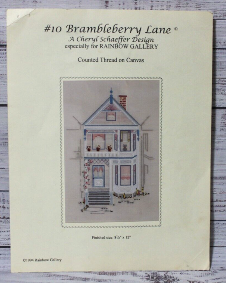 #10 BRAMBLEBERRY LANE counted thread on canvas chart RAINBOW GALLERY | eBay