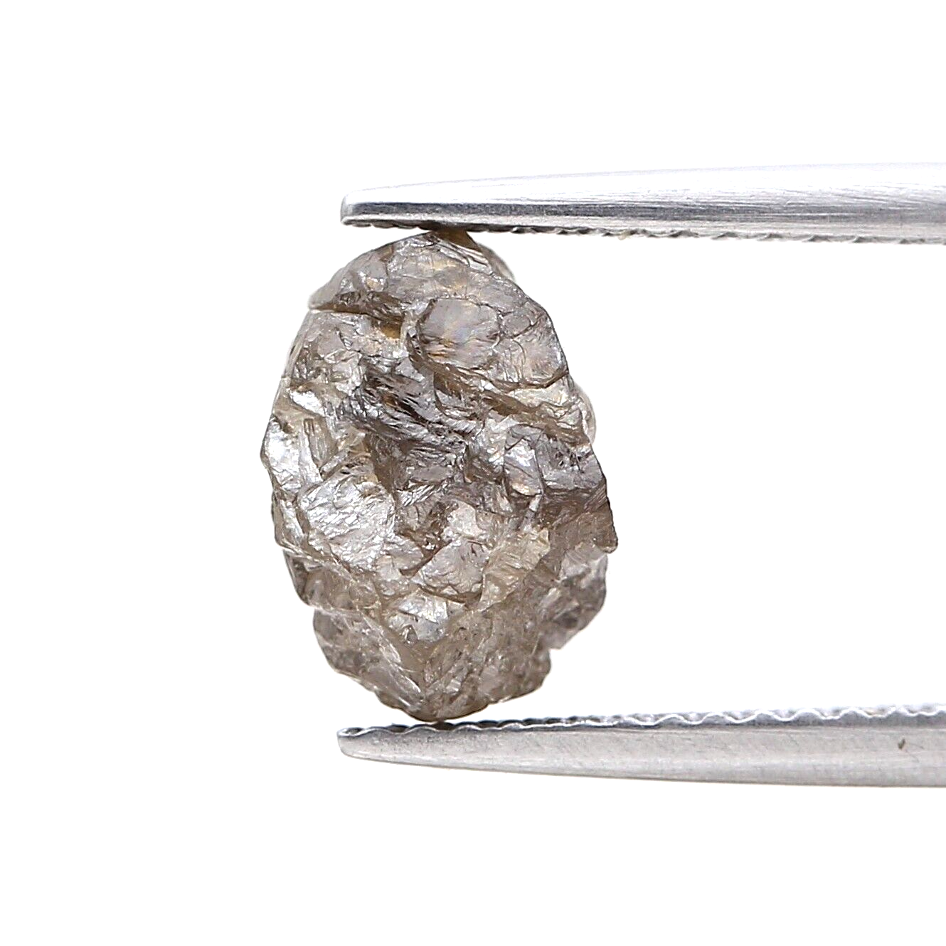 Big Uncut Diamond 2.92tcw Grayish Brown Sparkling Natural Polyhedron ...