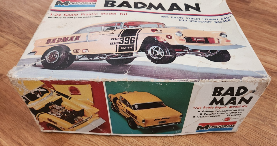 Monogram Badman 1955 Chevy Street "Funny Car" & Dragstrip Gasser 1/24 ...