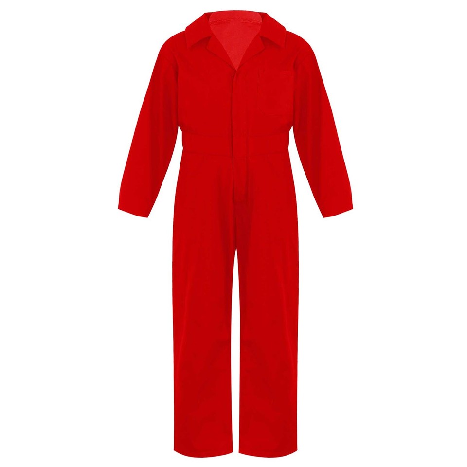 Kids Boys Girls Long Sleeve Mechanic Coveralls Jumpsuits Fancy Party ...