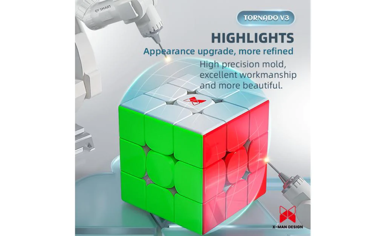 X-Man Tornado V3 3x3 Magnetic (Flagship) Speed Cube (OFFICIAL USA ...