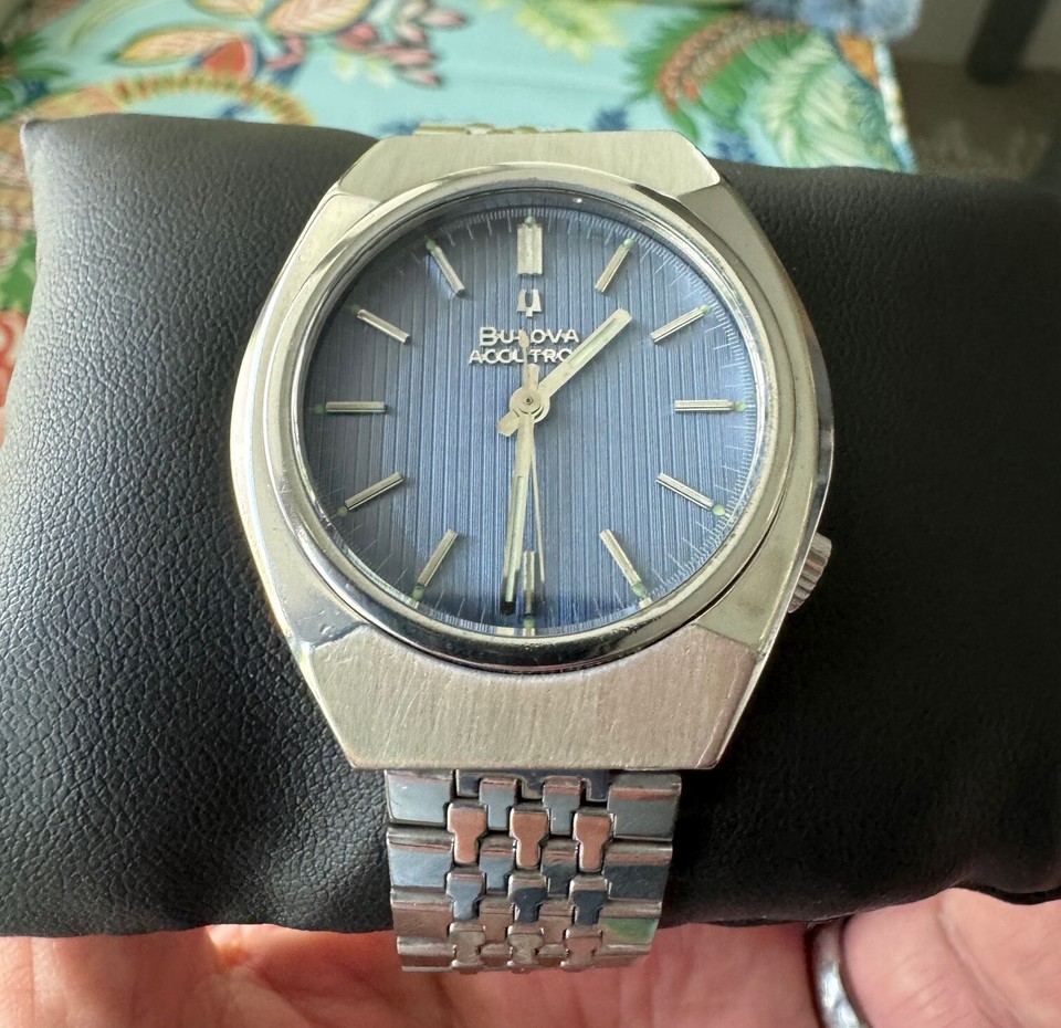 Bulova Accutron 218 Watch N2 Blue Dial Serviced Restored -Bulova ...