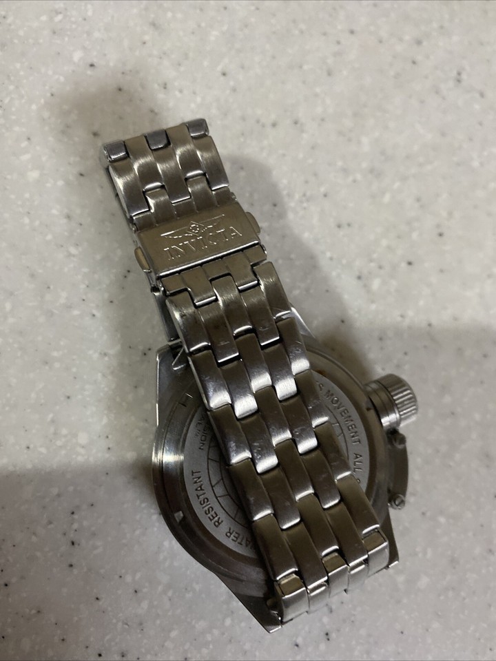 Men's Invicta Watch Pro Diver Tritnite Night Glow 0989 Parts/repair 7 ...