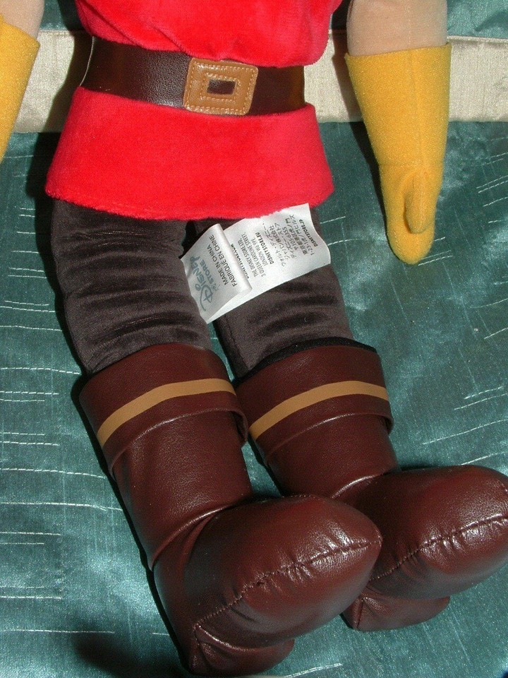 DISNEY STORE BEAUTY & THE BEAST PRINCE GASTON 20" PLUSH DOLL SOFT TOY ...