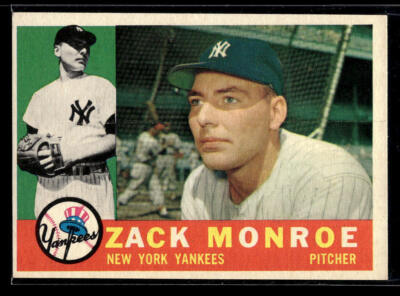 1960 Topps - Zack Monroe - #329 New York Yankees EX+/NM | eBay