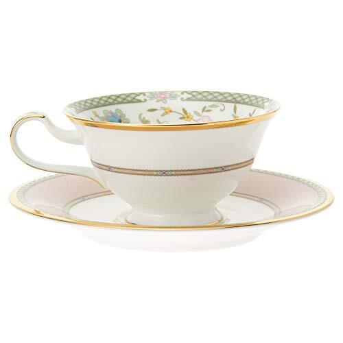 Noritake Cup & Saucer Yoshino Green Pink Bone China 220 cc Floral Set ...