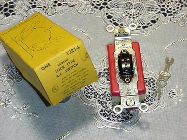 Hubbell Single Pole 20a 20 Amp Locking Toggle Switch W Key 120-277v HBL ...