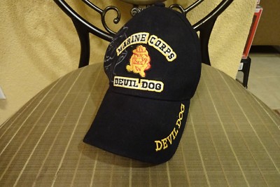 Marines Marine Corps Devil Dog Black Ball Cap | eBay
