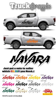 NISSAN NAVARA Pick up 4x4 VEHICLE GRAPHICS DECALS STICKERS x2 TRUCK ...