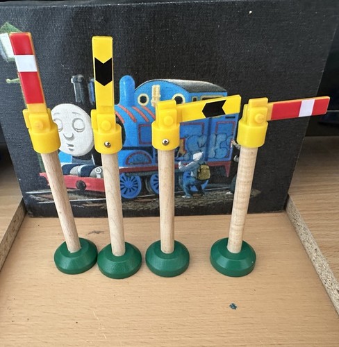 Authentic Learning Curve Thomas Train Wooden Set of 4 Track Signals! | eBay