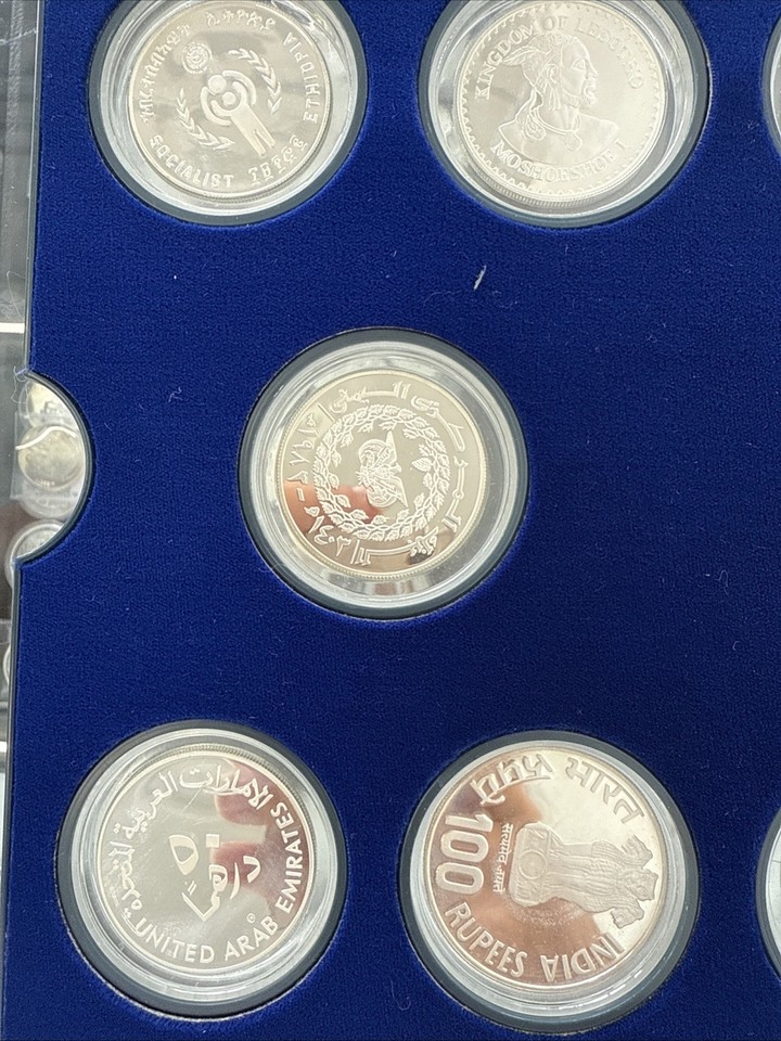 UNICEF Year of the Child Silver Coin Proof Set 1979-1982 30 Coins with ...