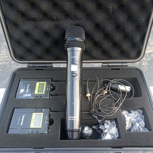 Comica Pro Audio CVM-WM200(A) Set - (dual receiver, lavalier & handheld ...