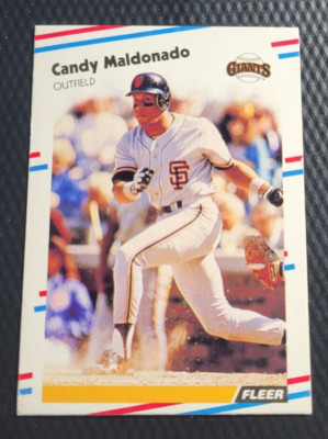 1988 Fleer At Their Best CANDY MALDONADO Giants Baseball MLB STAT ...