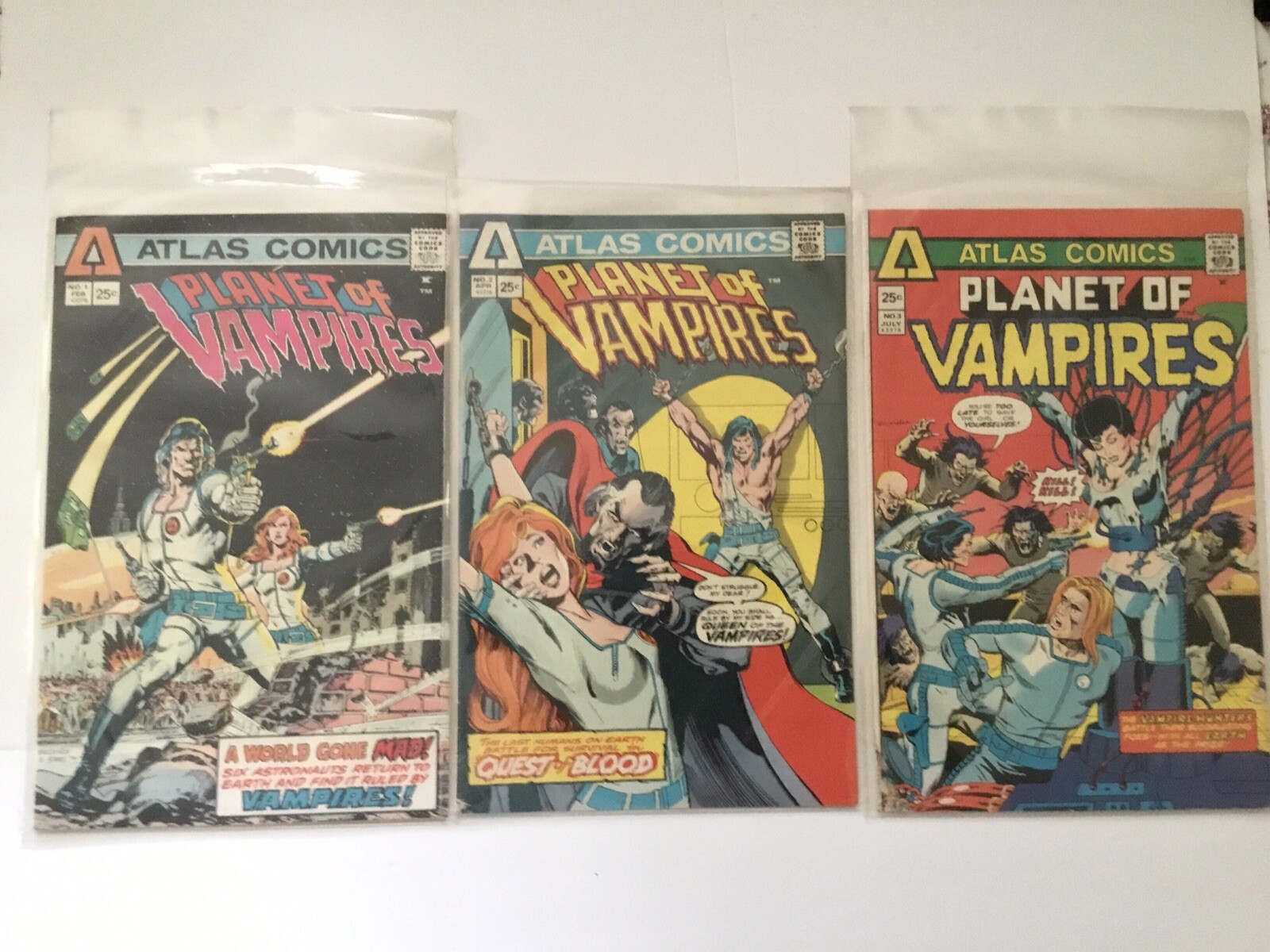 Planet Of Vampires (Lot Of 3) Atlas Comics 1976 | eBay