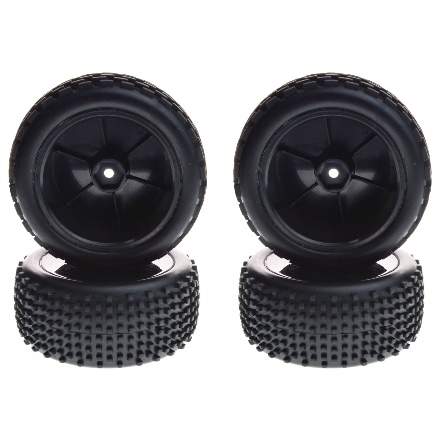 1/10 Front Rear Wheels Rim Tires Set For Tamiya 2WD Buggy RC Car Model ...