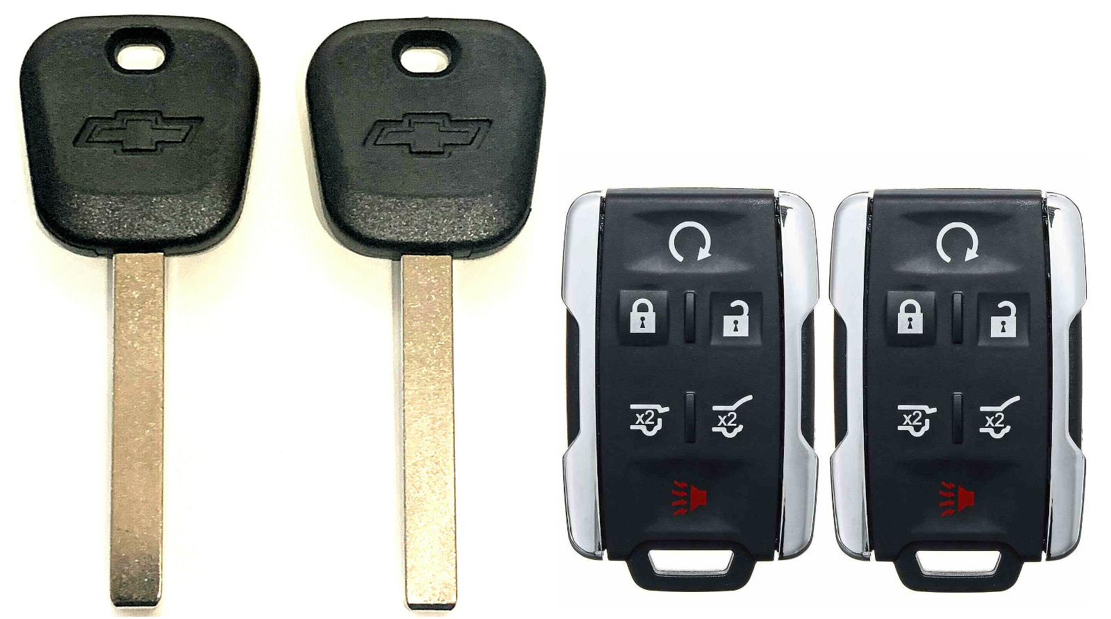 2 Chevtolet 2014-2019 B119 Transponder key + 6B Remote Fob M3N-32337100 ...