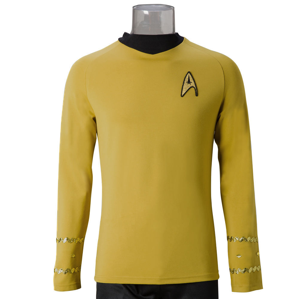 Captain Kirk Shirt Uniform TOS The Original Series Yellow Costume New ...