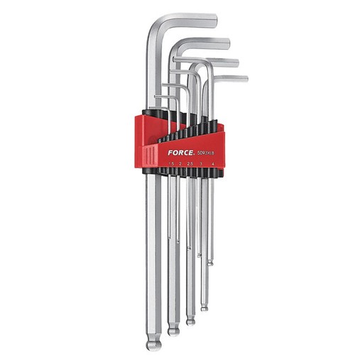 Force 9pc Ball Point Hex Allen Key Wrench Metric Set Ex-Long Arm | eBay ...