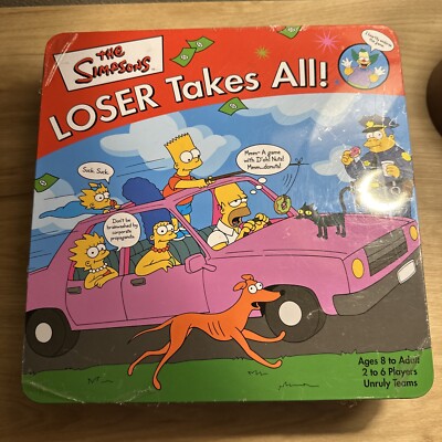 THE SIMPSONS ~ LOSER TAKES ALL Game NEW SEALED ~ COLLECTOR’s TIN ...
