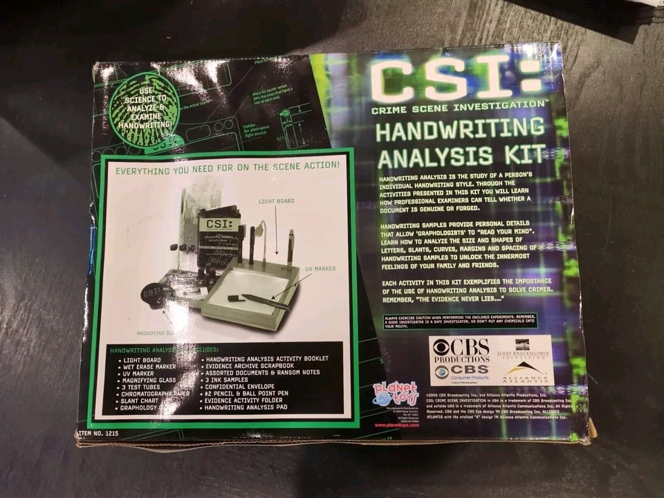 CSI: Handwriting Analysis Kit New Sealed, CSI Senses Game, CSI ...