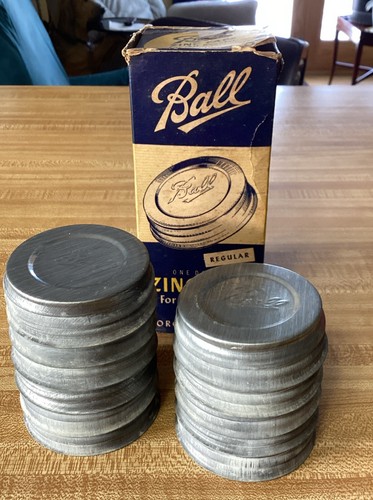 Ball Zinc Caps for Mason Jars 11 pc Regular Porcelain Lined Canning OLD ...