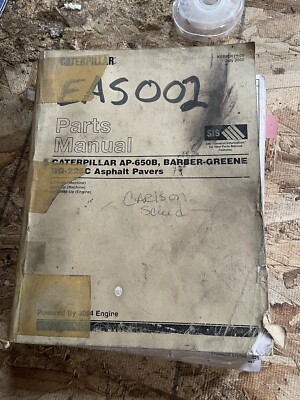 Caterpillar AP-650B Barber Greene BG-225c Asphalt Pavers Parts Manual ...