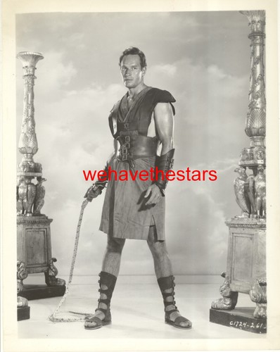 Vintage Charlton Heston BEEFCAKE '59 BEN HUR Publicity Portrait | eBay