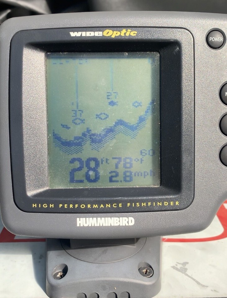 Hummingbird Wide Optic Fish Finder tested no power cord Or Transducer ...