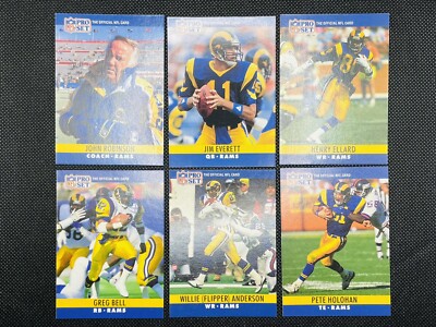 1990 Pro Set NFL Football Sports Cards: LA Rams Offense - Lot Of 6 | eBay