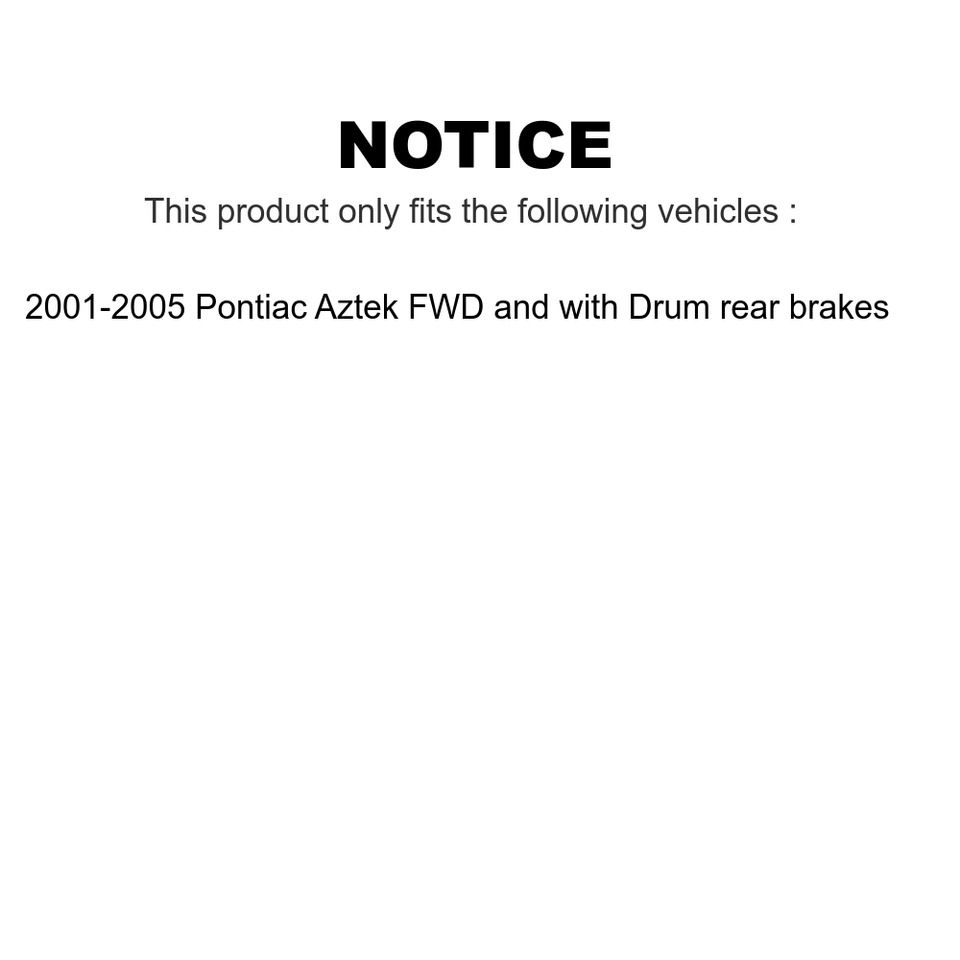 Front & Rear Ceramic Brake Pads & Rotors Kit for 2001-2005 Pontiac ...